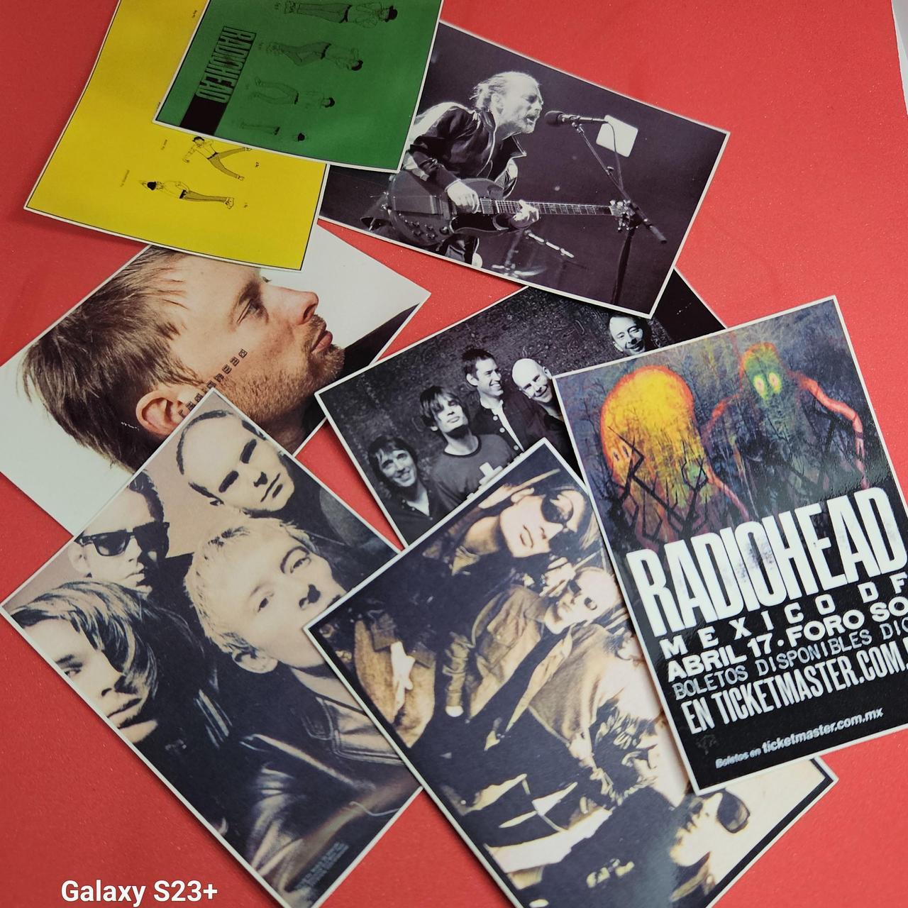 8 radiohead stickers #radiohead #stickers #music #rock - Depop