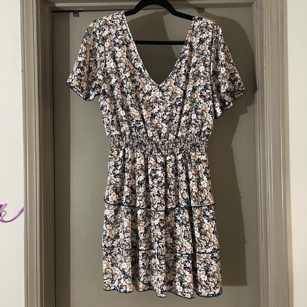 Altar’d State mini floral dress with v-neckline and... - Depop