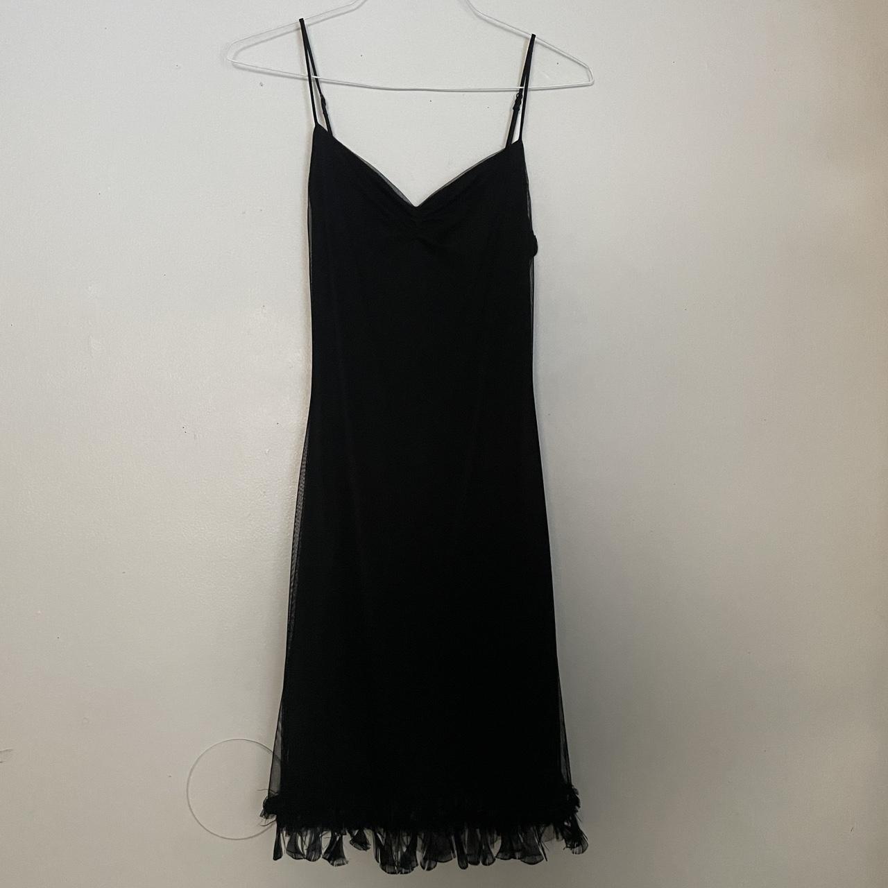 BETSEY JOHNSON LITTLE BLACK MESH FEATHER DRESS x... - Depop