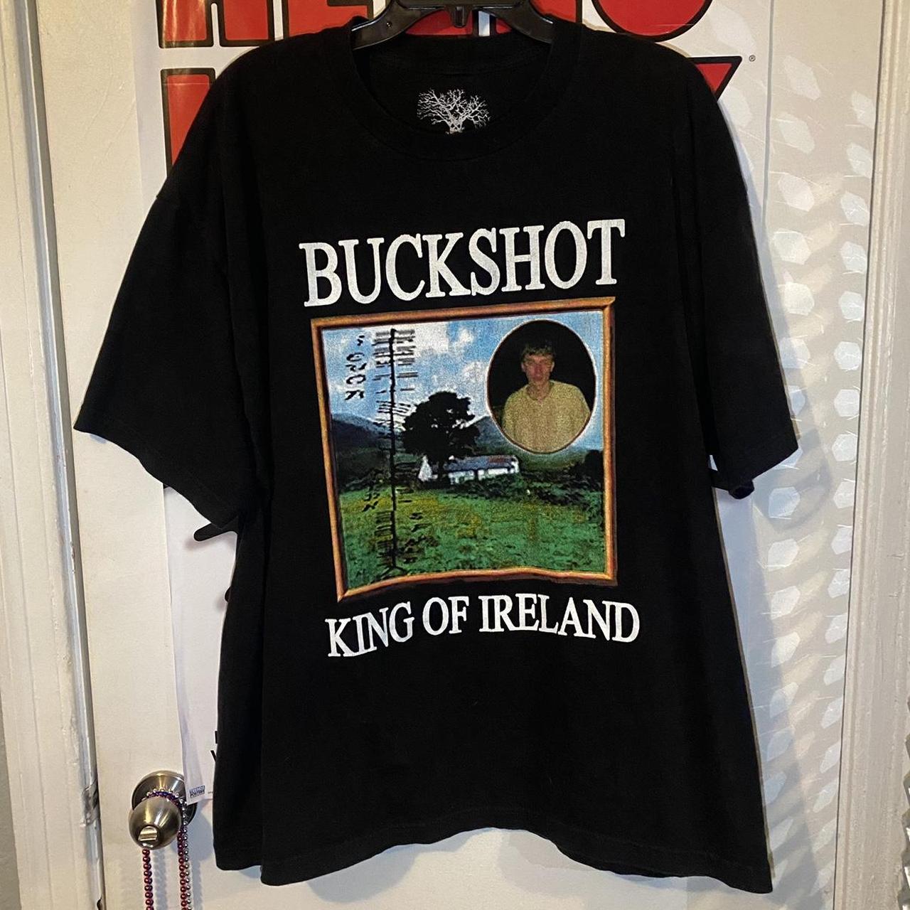 Haunted mound Buckshot King of Ireland tee Green... - Depop