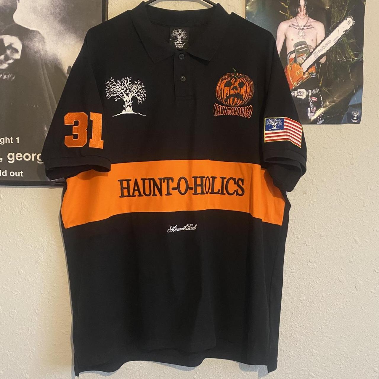 Brand new Haunted Mound polo Size XXL can fit XL... | Depop