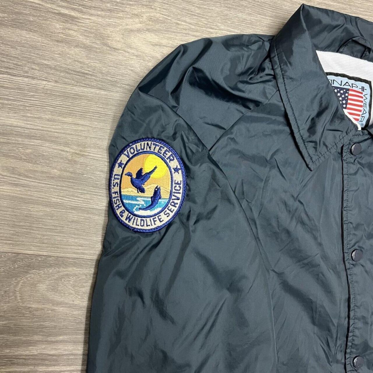 Vintage US Fish Wildlife Service Windbreaker Rain... - Depop