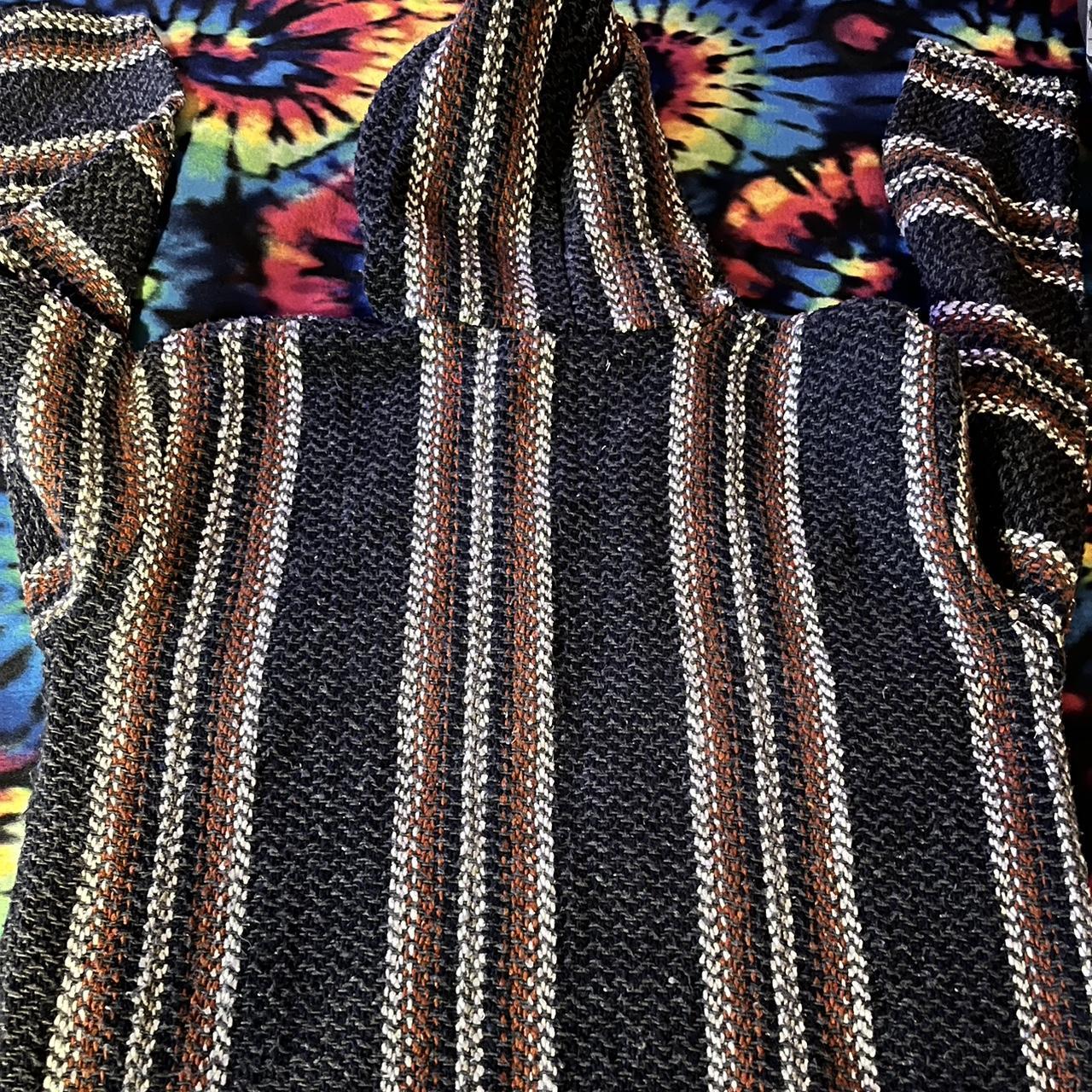 Navy and Orange drug rug Labeled XL fits a bit... - Depop