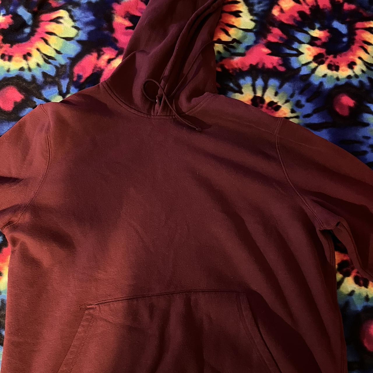 Maroon Hoodie Large #hoodie #fall - Depop
