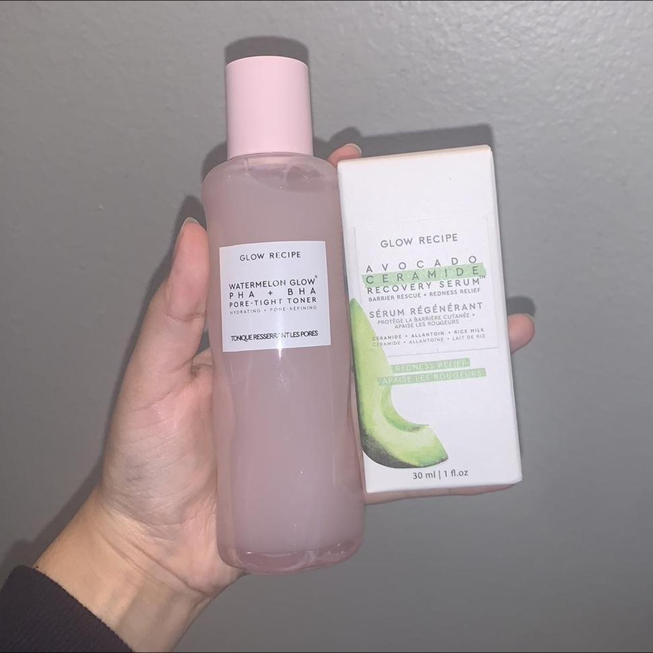 glow recipe bundle: watermelon glow toner & avocado... - Depop