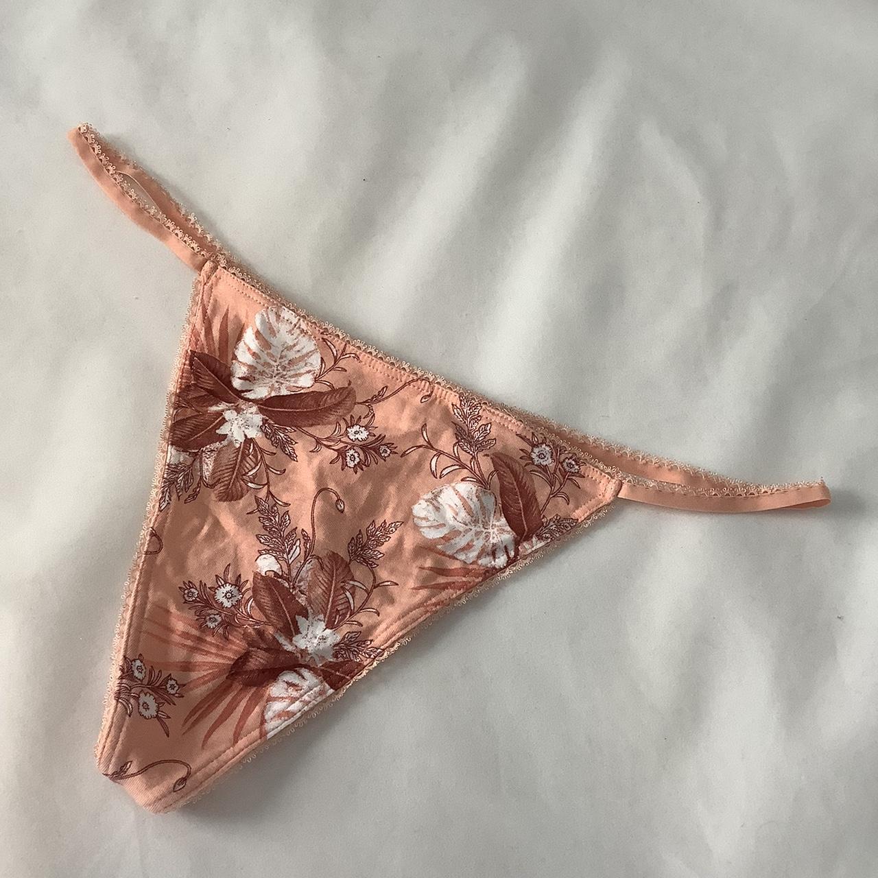 Victoria's Secret Orange Tropical Floral Print... - Depop