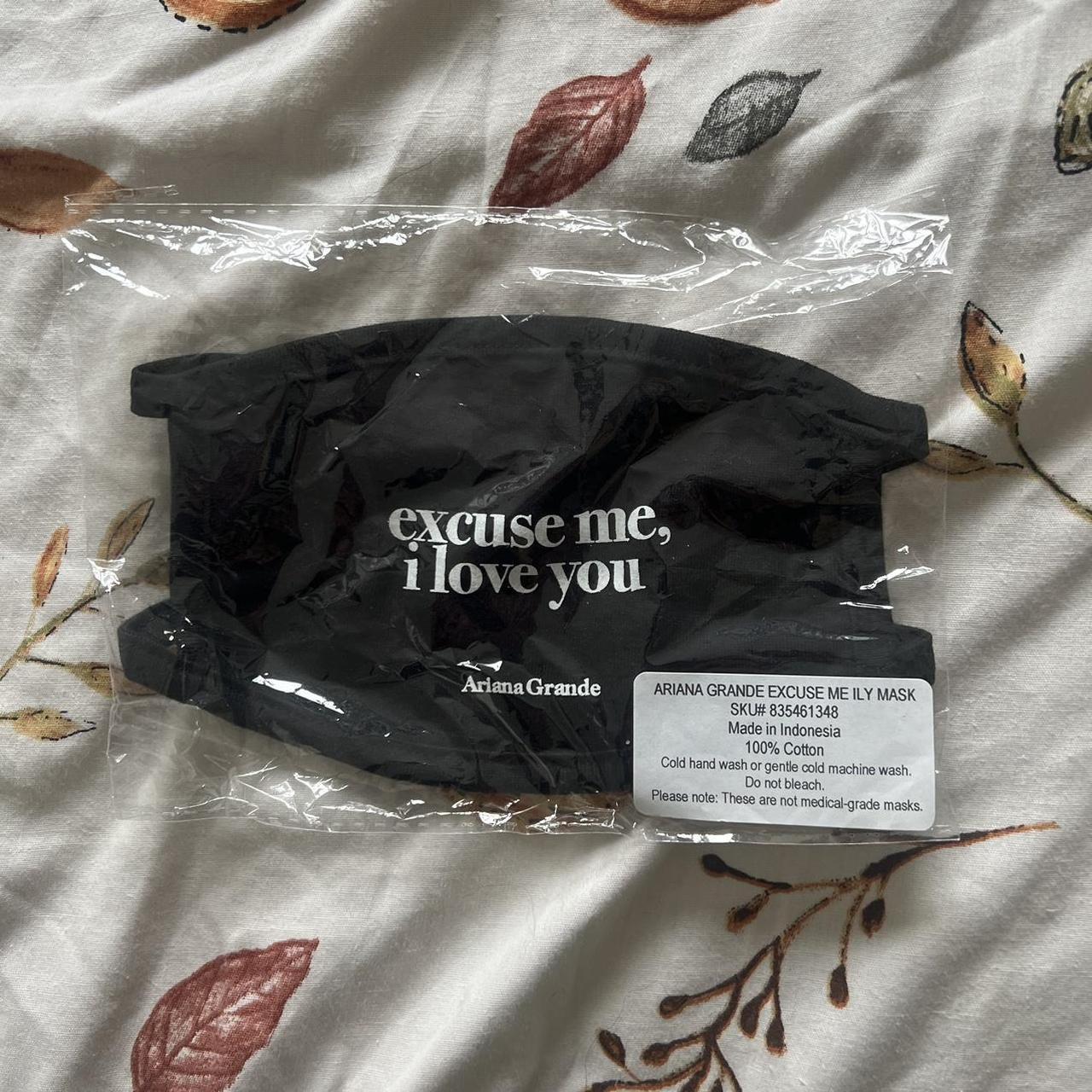 Ariana Grande Excuse Me, I Love You Face Mask New... - Depop