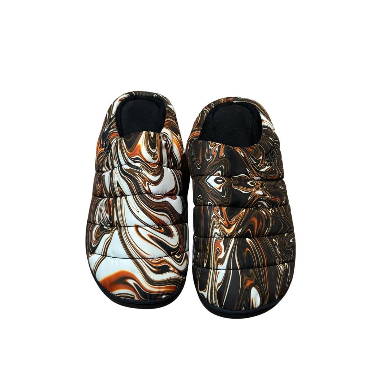 Subu SSENSE exclusive brown Suminagashi slippers ... - Depop