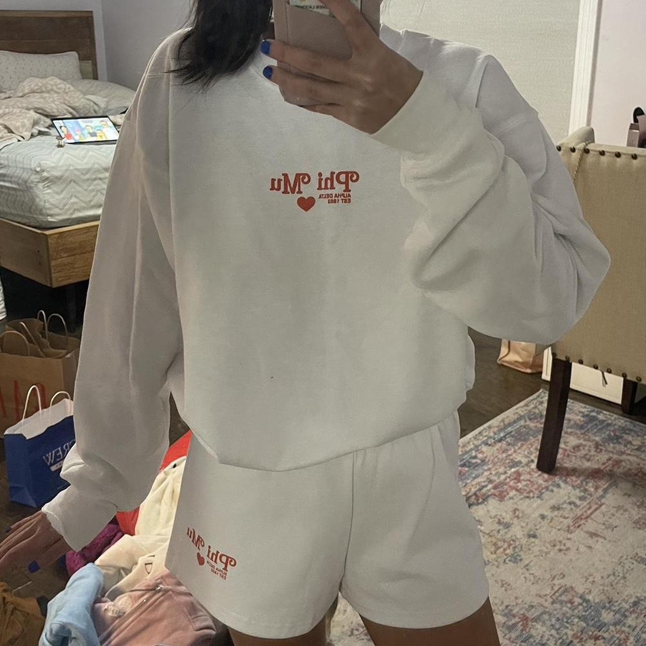 White and red Phi Mu Sorority Set! Bought from... - Depop