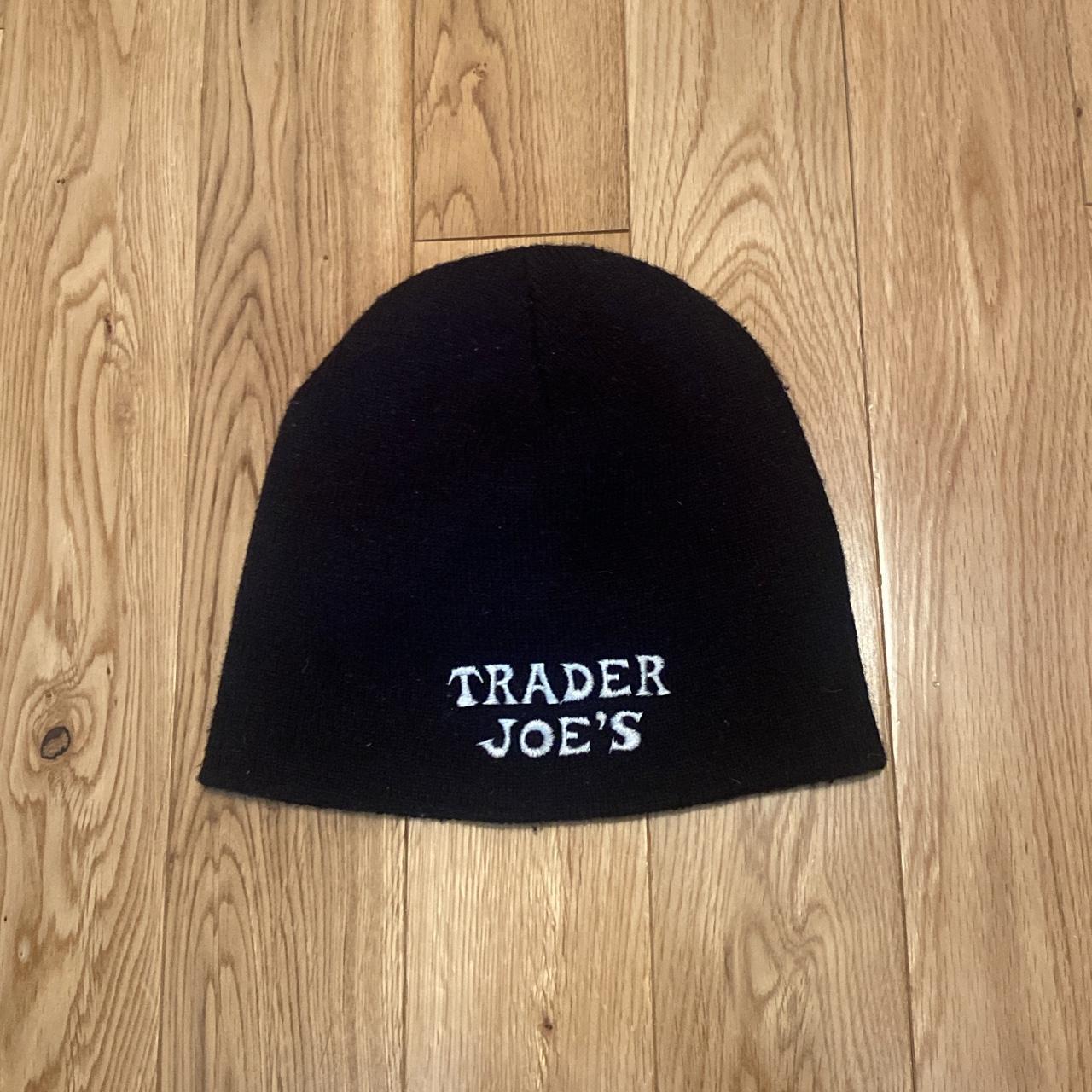 Trader Joe’s Beanie Hat one size black - Depop
