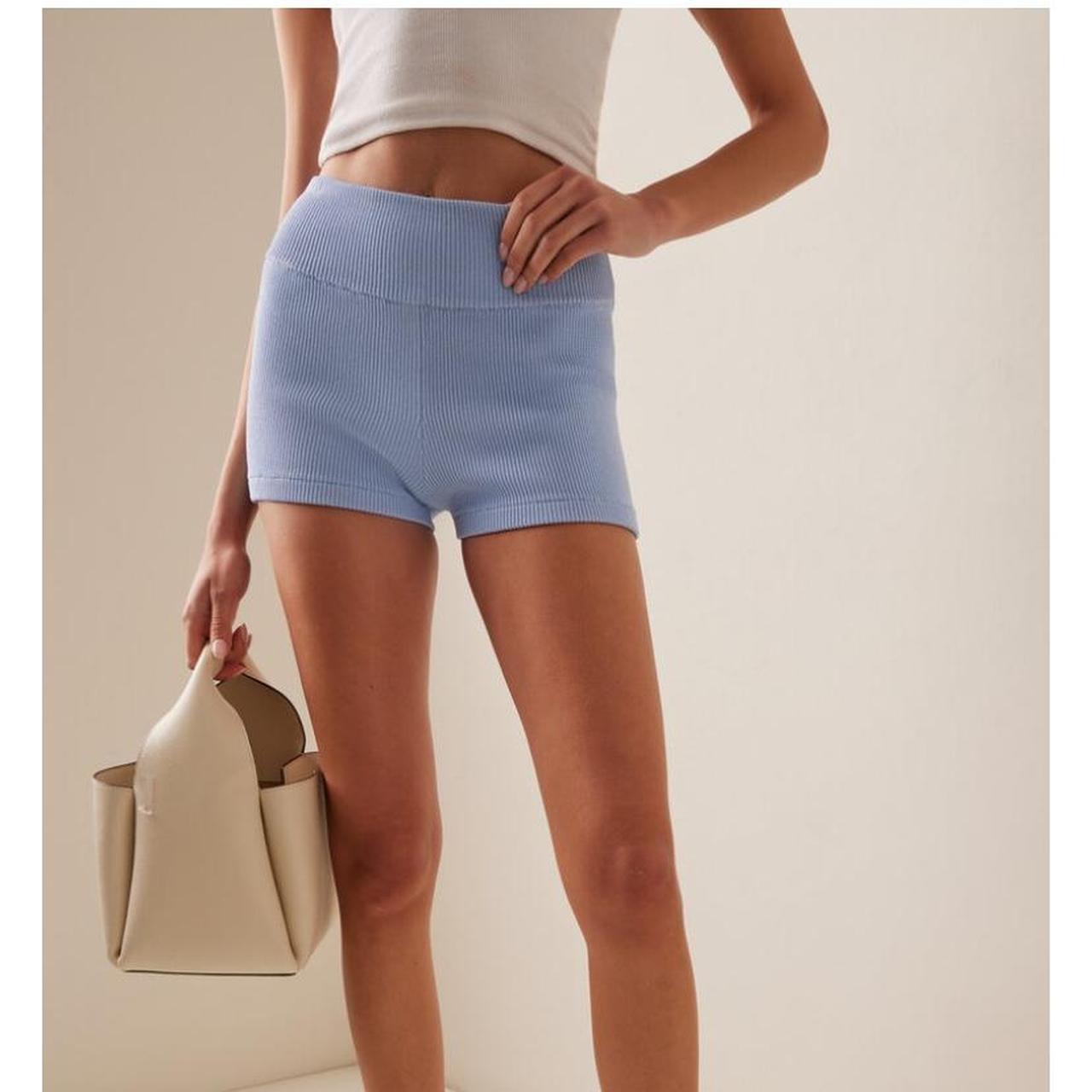 Elce Swim Sol Knit Shorts in light blue Size S - Depop