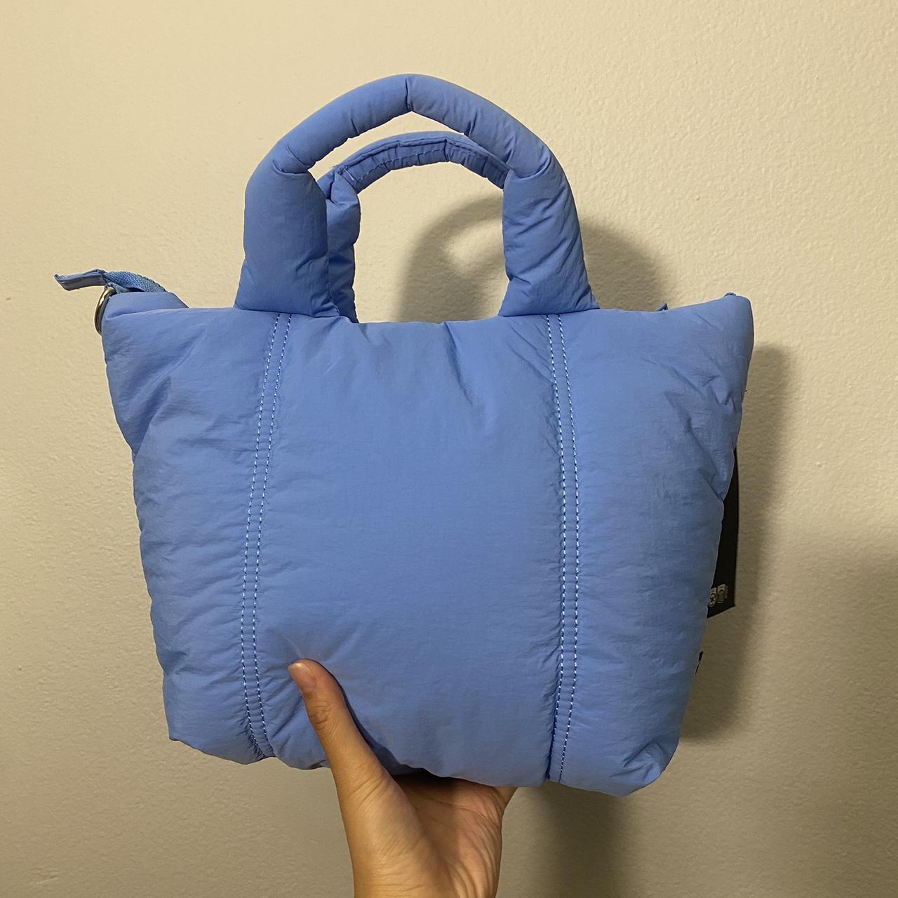 mini puffer bag 💼 color: blue completely brand... - Depop