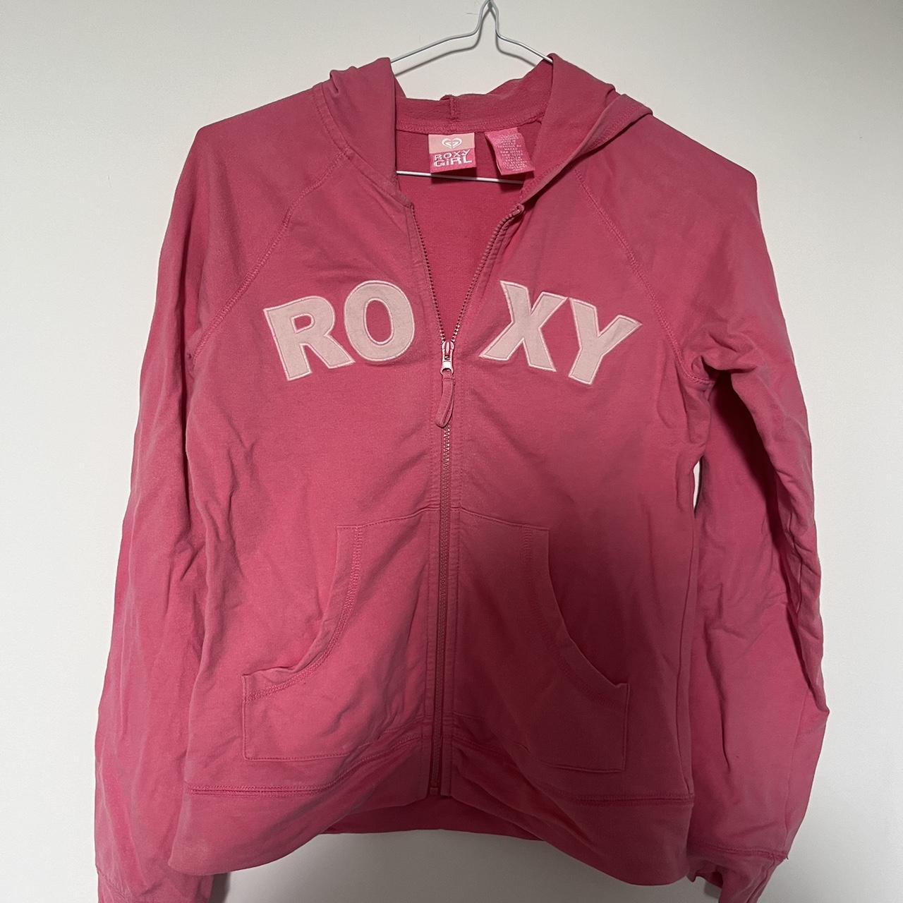 Roxy Girl vintage pink hoodie. Size L would fit a... - Depop