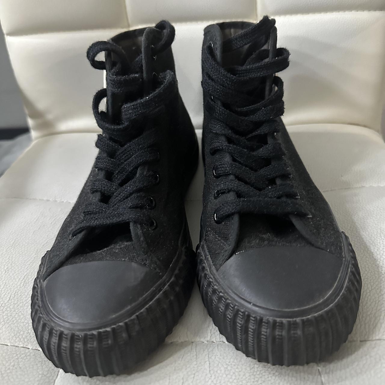 All black p.f. flyers , worn twice. Collected a... - Depop