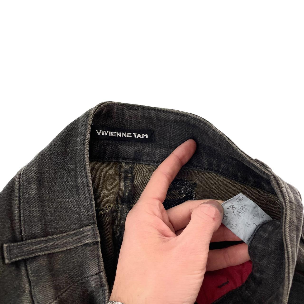 Vintage Vivienne Tam dragon denim jeans trousers... - Depop