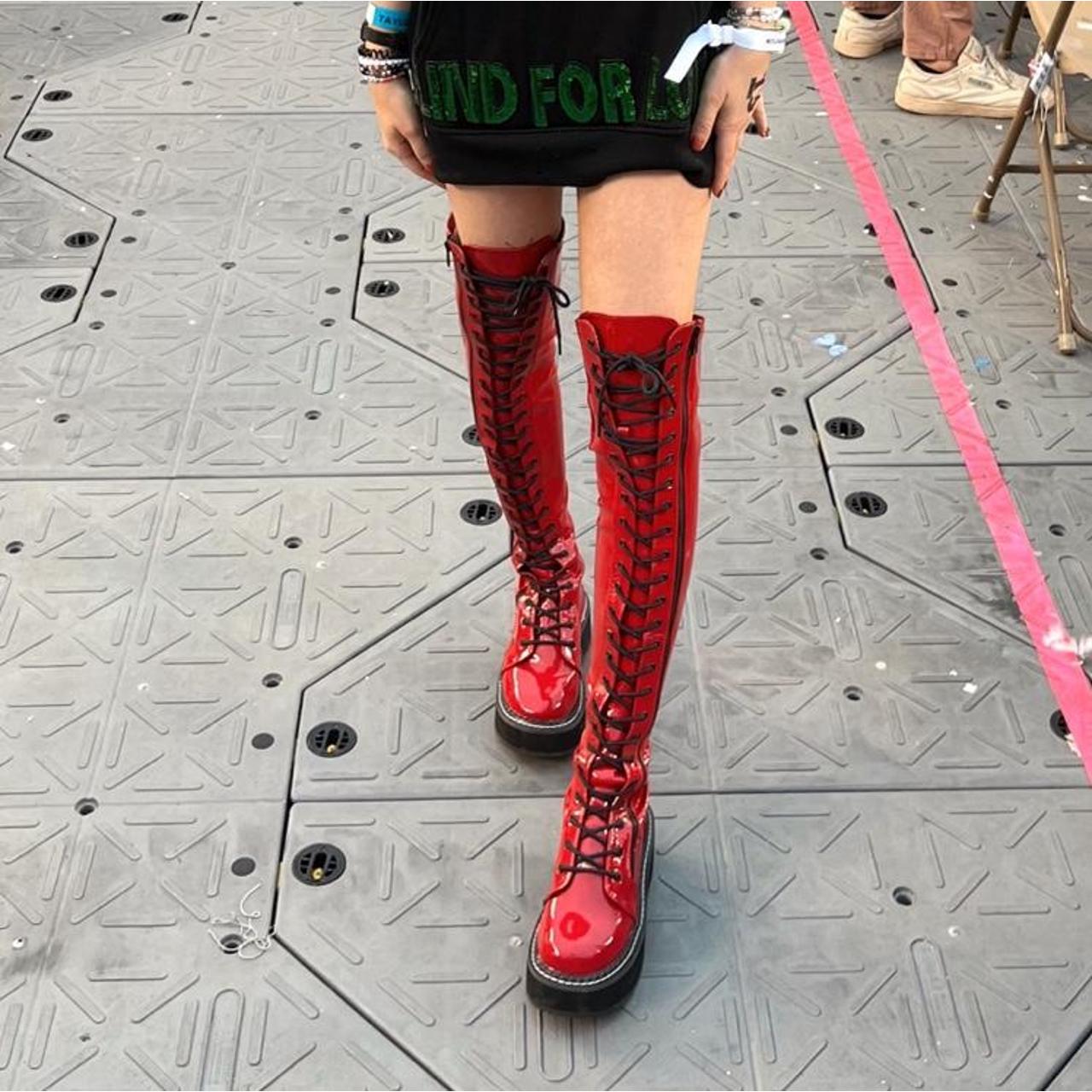 demonia emily 375 | size 6 | worn only a few times,... - Depop