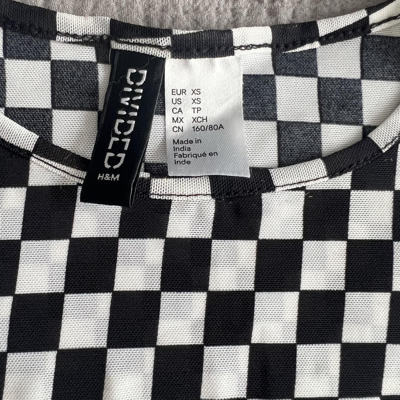 Checkered mesh top from H&M. Size XS. Perfect for... - Depop