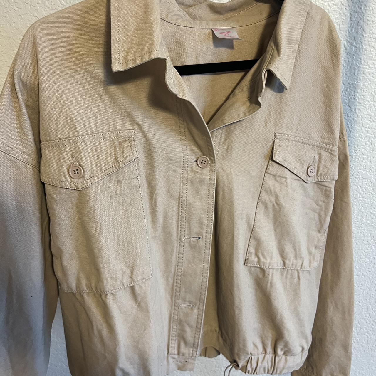 Lightweight cargo jacket! - Depop