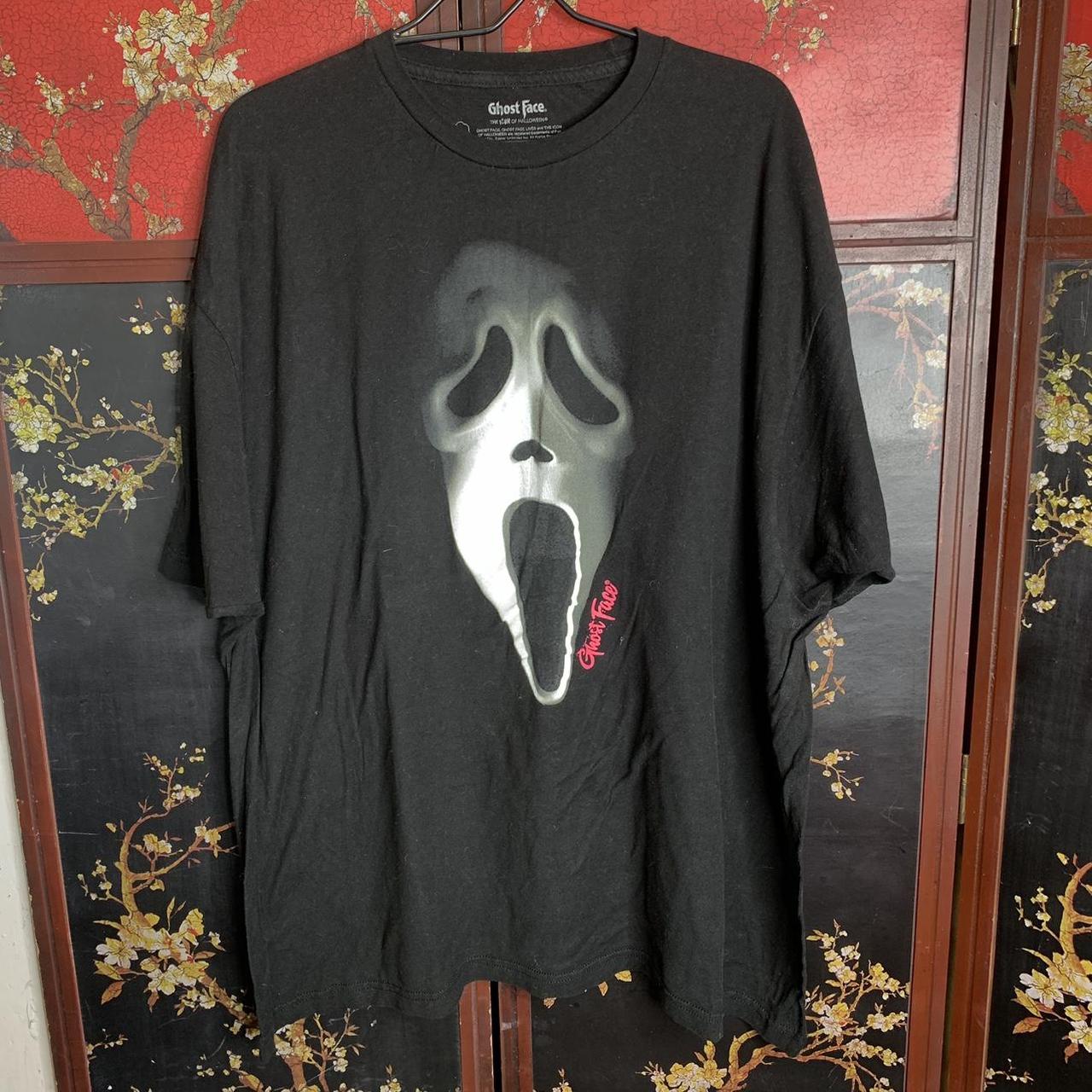 Black Ghost Face icon tee #Halloween | Depop