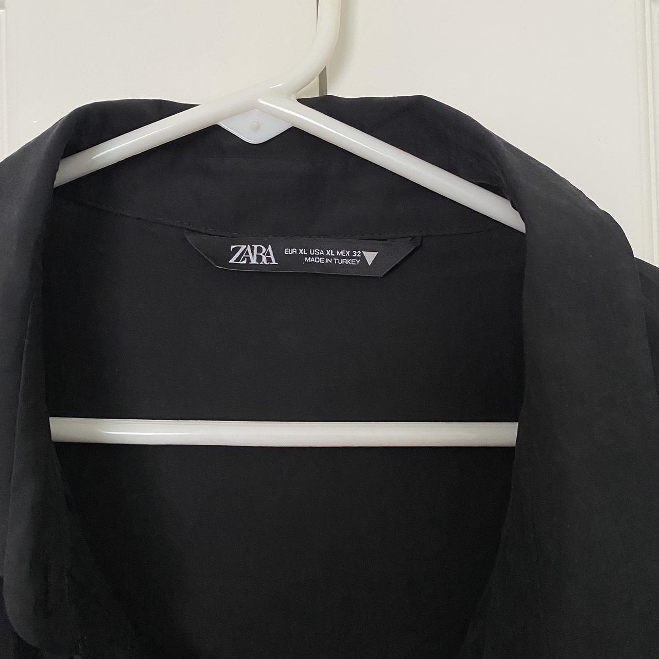 XL Zara oversized black button up. This piece is... - Depop