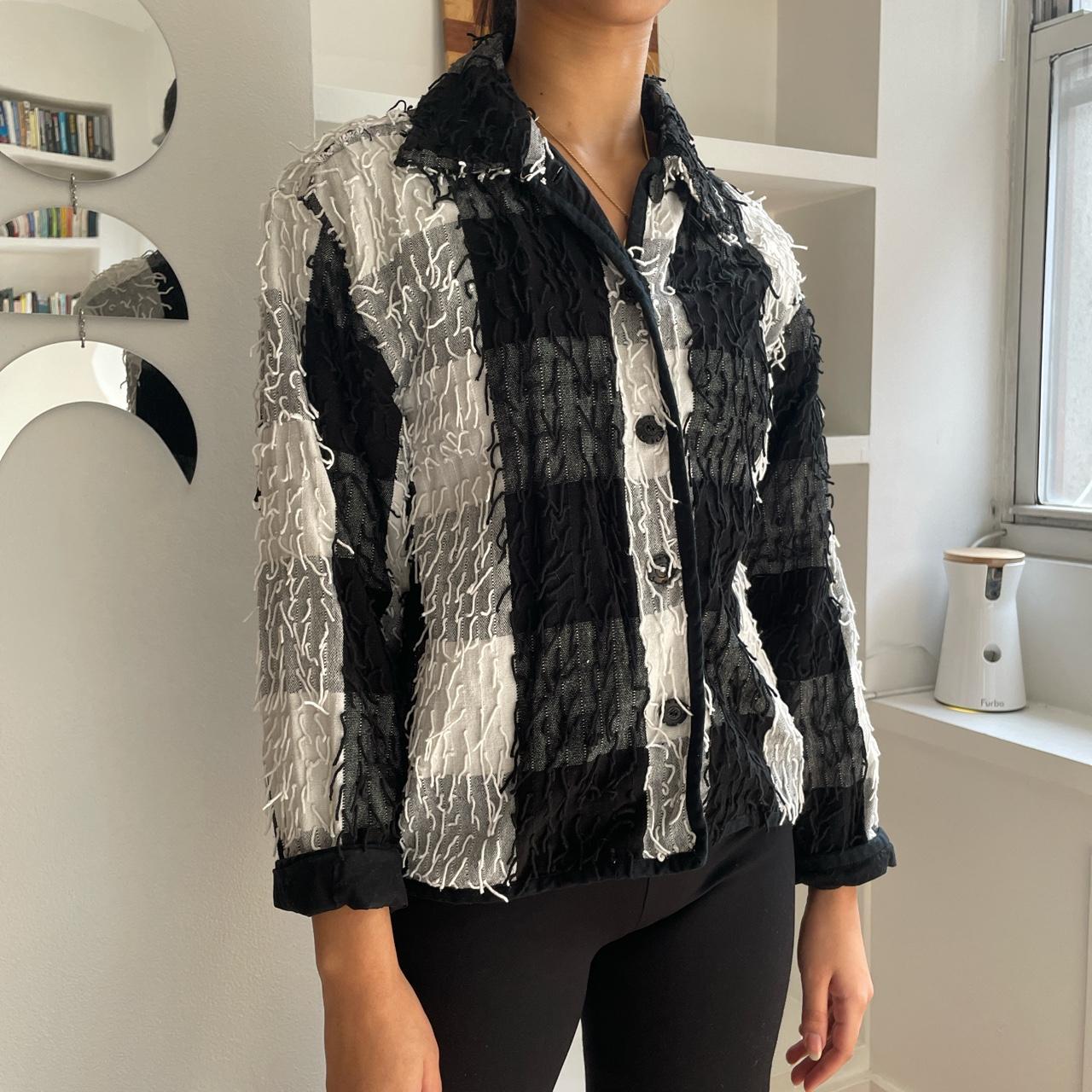 VINTAGE CHECKER / SQUIGGLY COAT / BLAZER - Depop