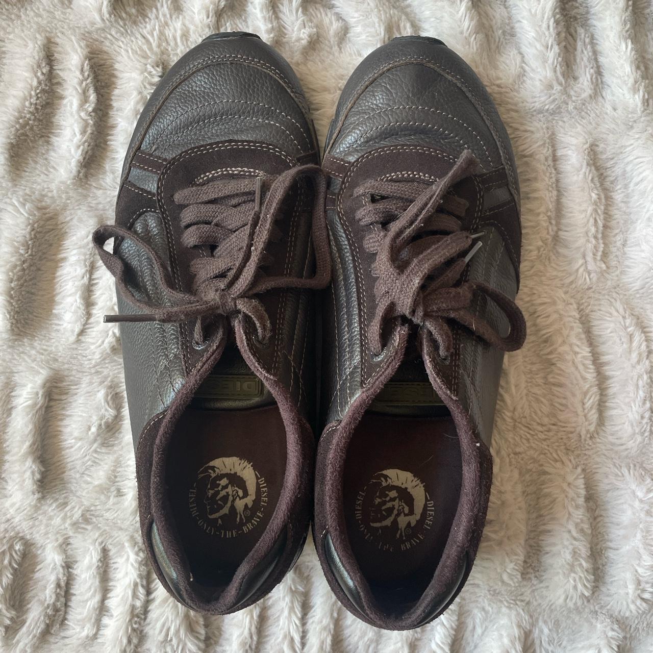 Diesel Women's Black and Brown Trainers | Depop