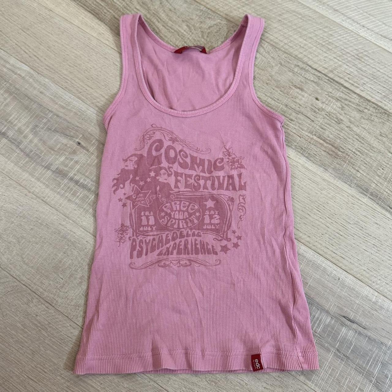 Pink Cosmic Festival Graphic Tank Top 🪸 Suchhh A Depop