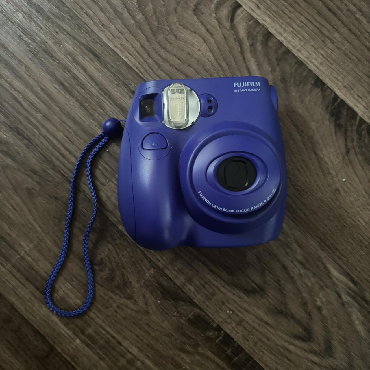 Blue FUJI FILM Polaroid camera. Used a few times,... - Depop
