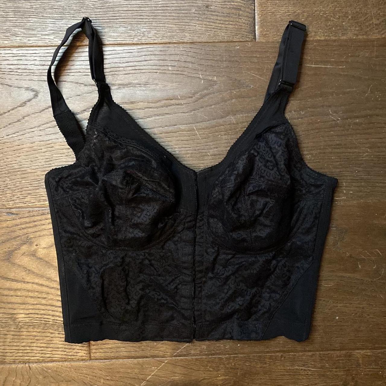 70s black bustier Size 36C and is true to size. Is... - Depop