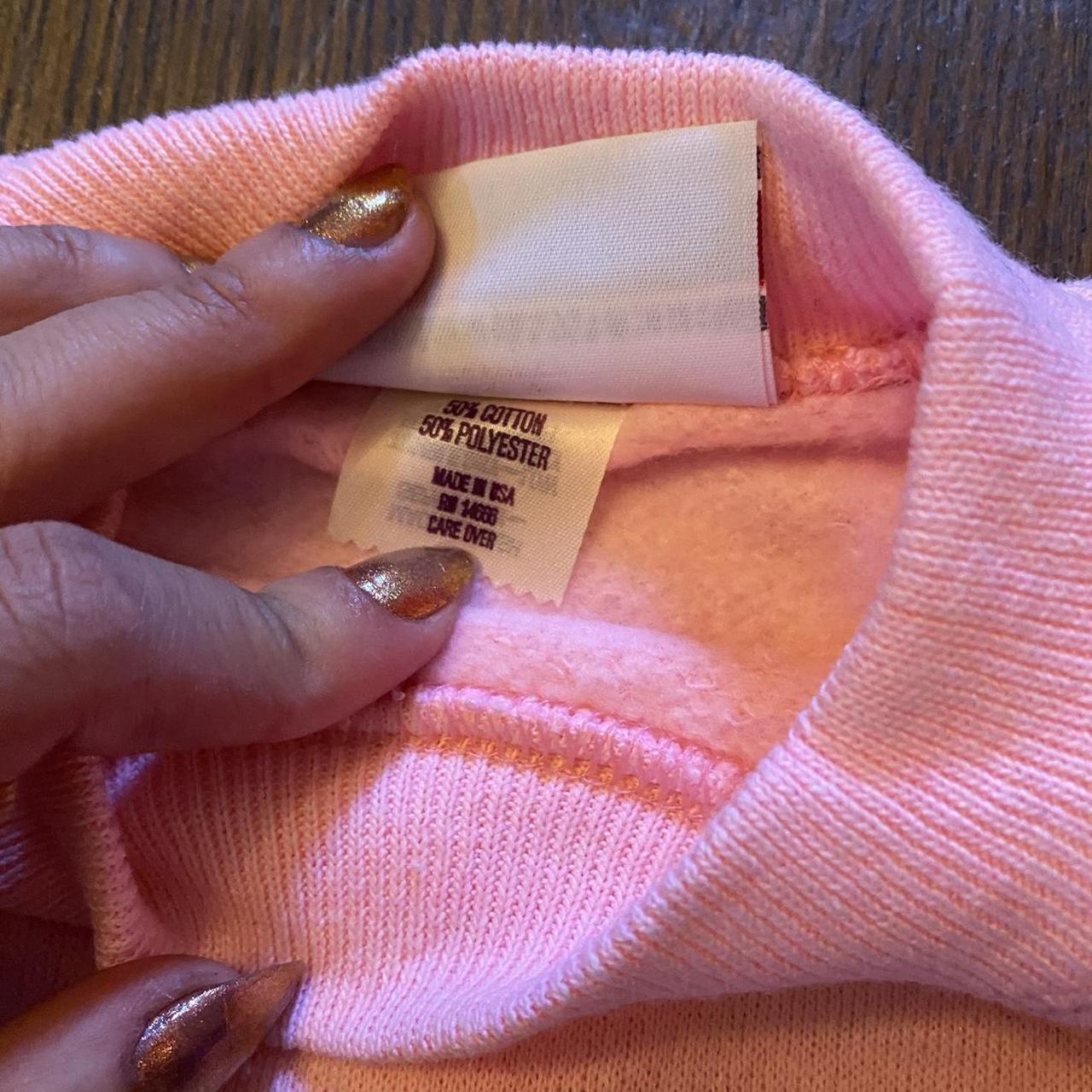 70s bubblegum pink crewneck Pink 70s crew neck... - Depop