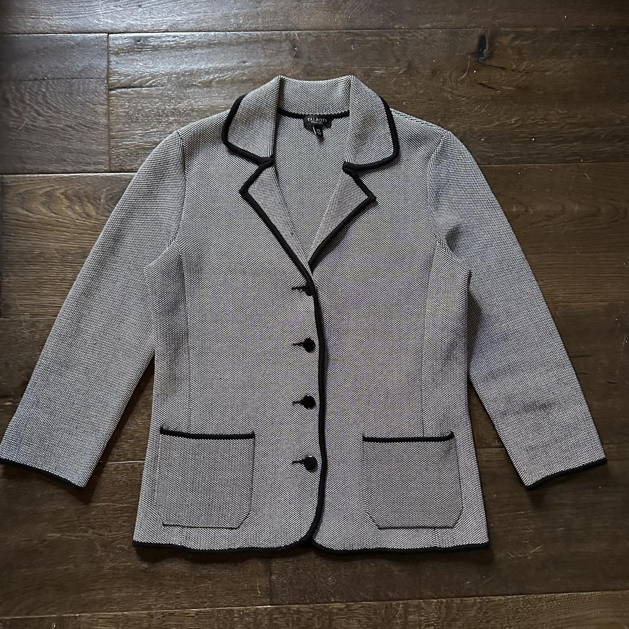 Vintage 90s Talbots Blazer wome s XS Silk Cotton... - Depop