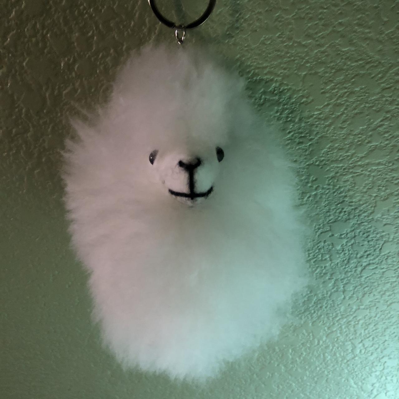 Real alpaca fur key chain - Depop