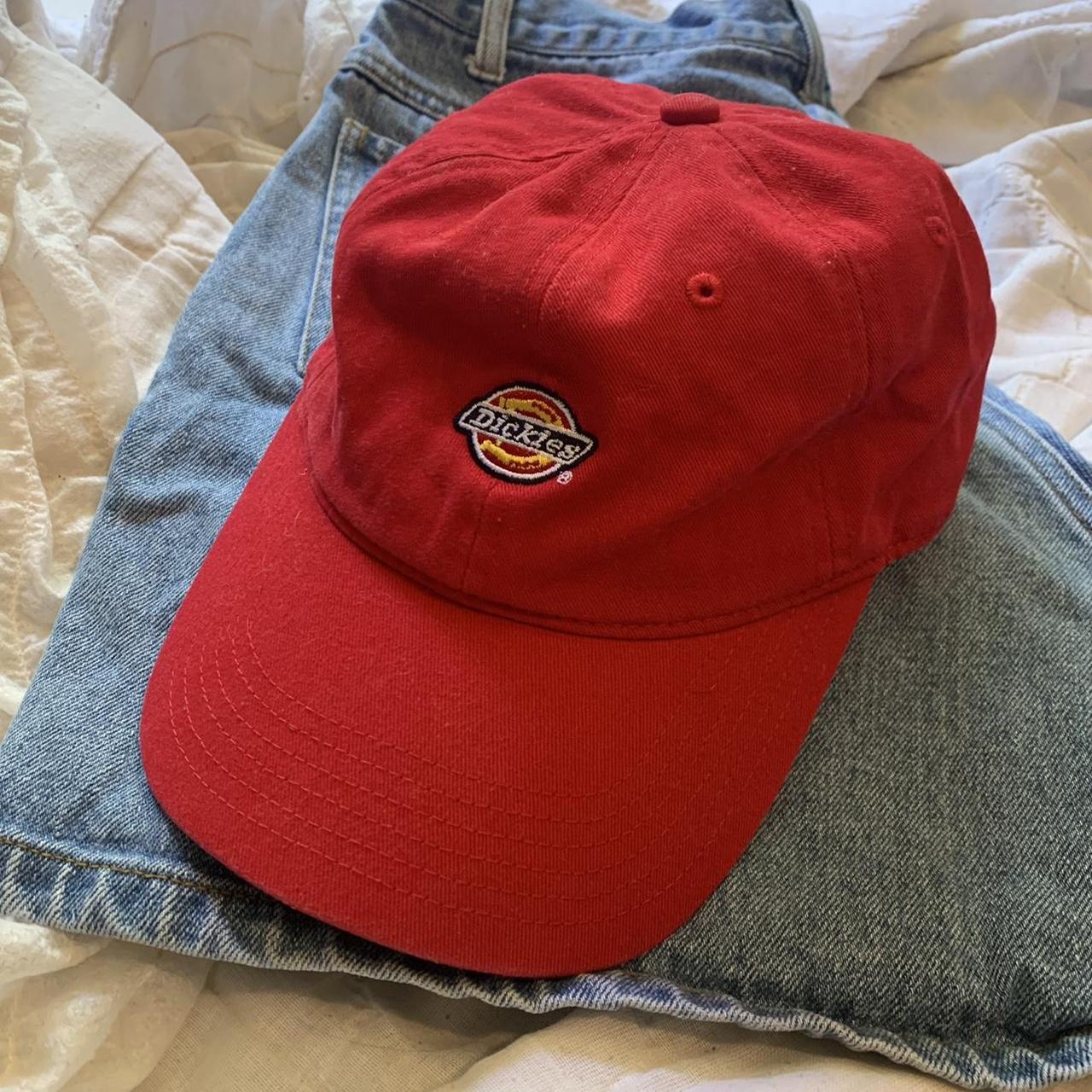 Dickies Men's Red and Black Hat | Depop