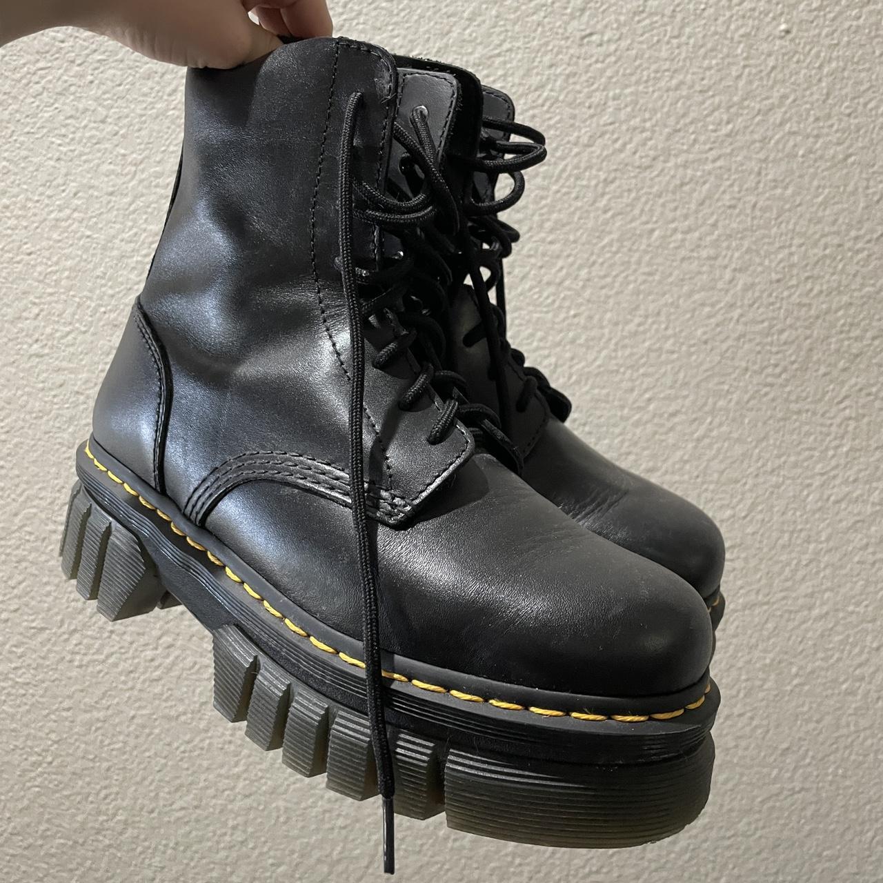 AUDRICK NAPPA LEATHER PLATFORM ANKLE BOOTS by DOC... - Depop