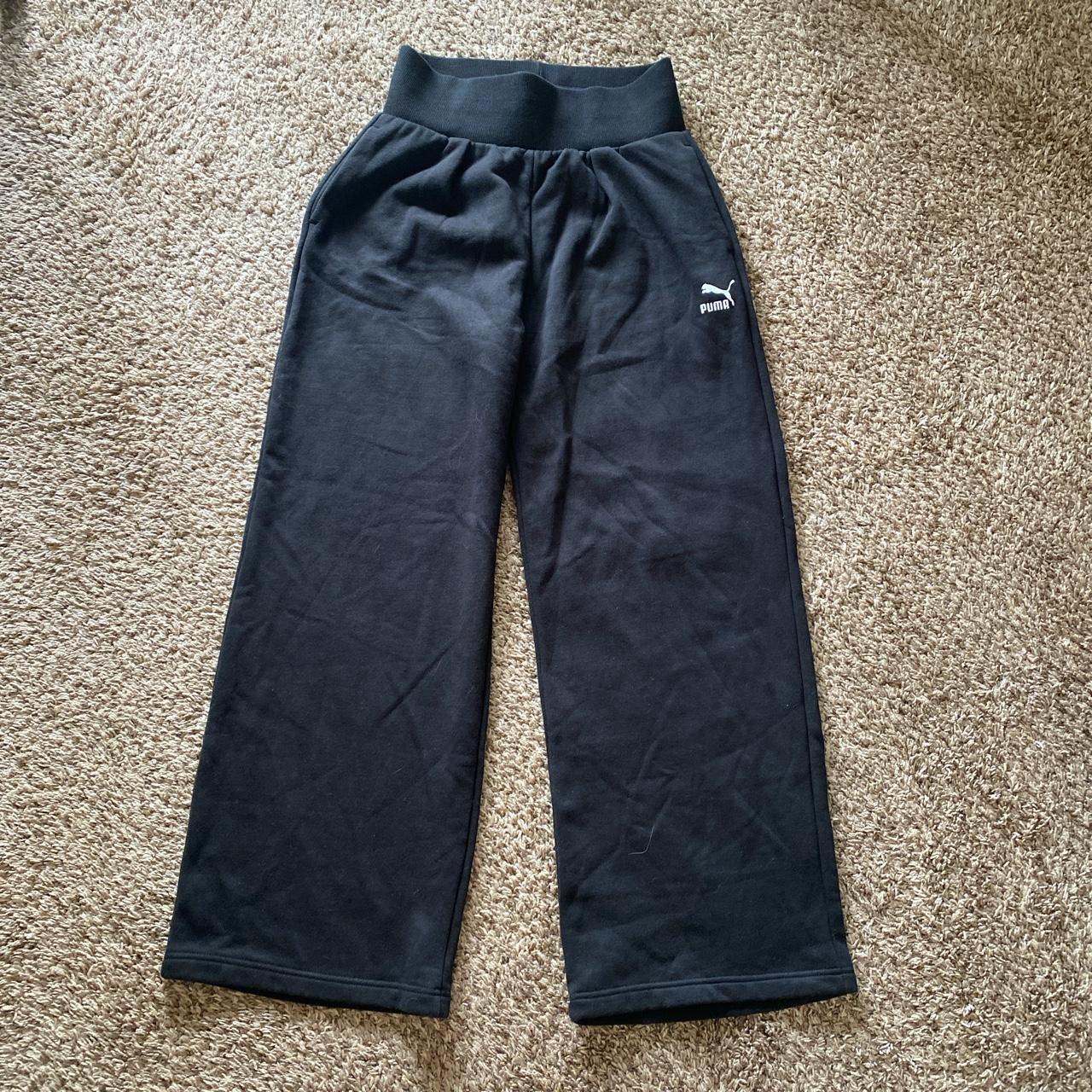 Puma High Waisted Wide Leg Sweatpants Inseam:... - Depop