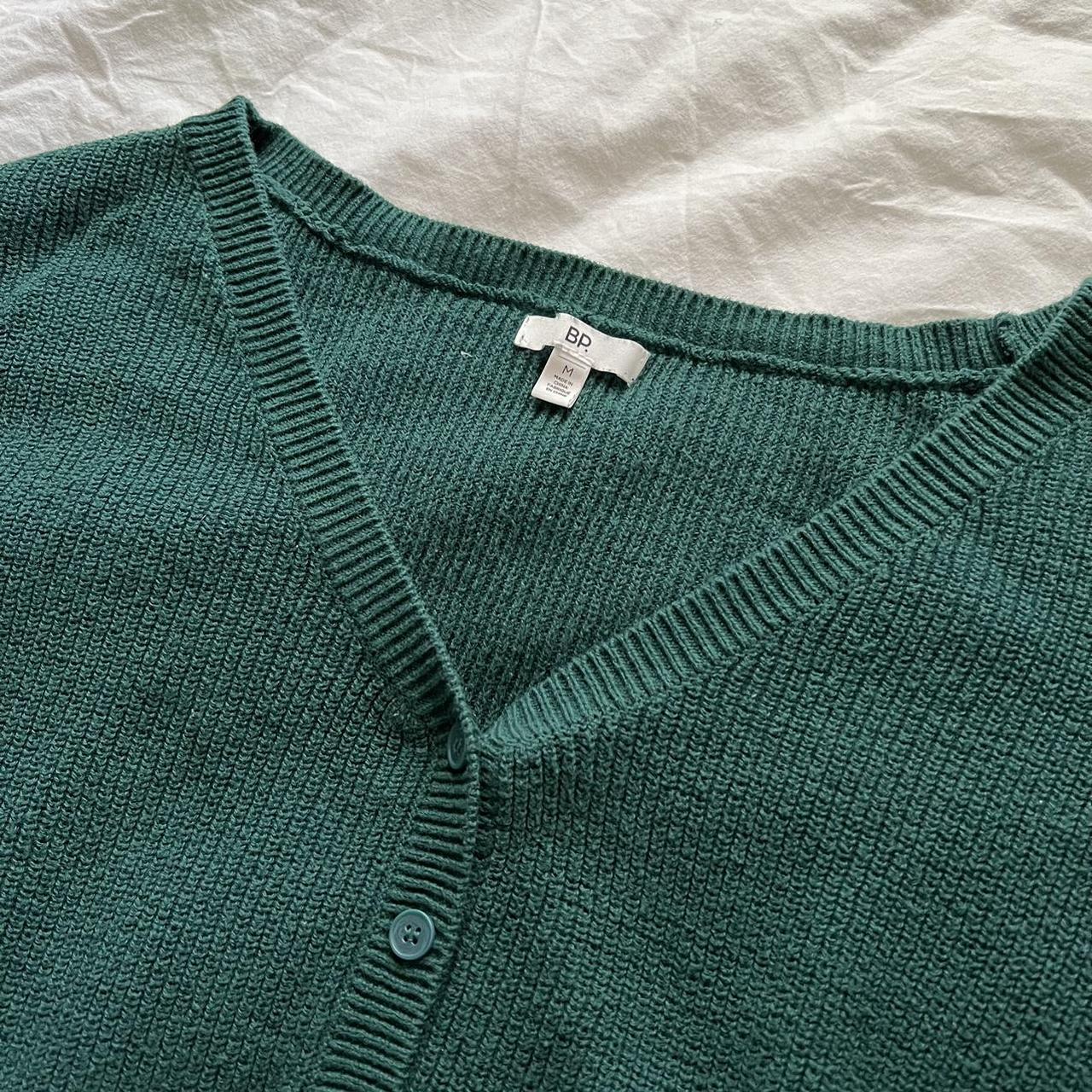 dark green cropped cardigan! so cute and cozy,... - Depop