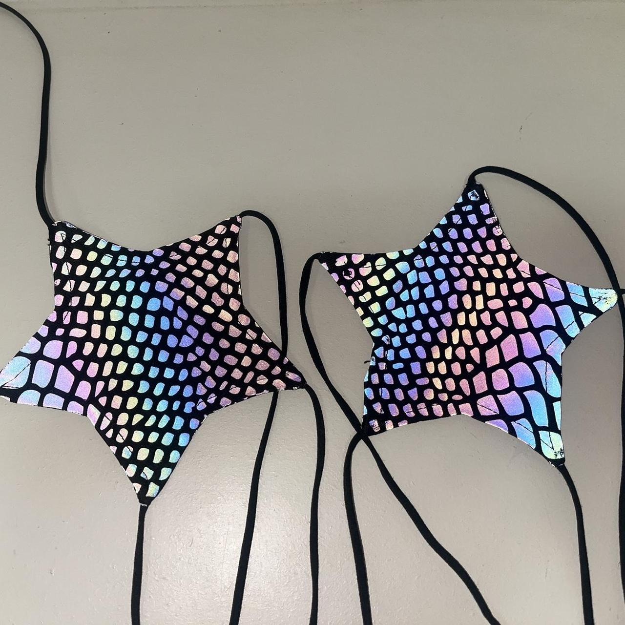 Iheart raves star reflective too #rave #edm... - Depop