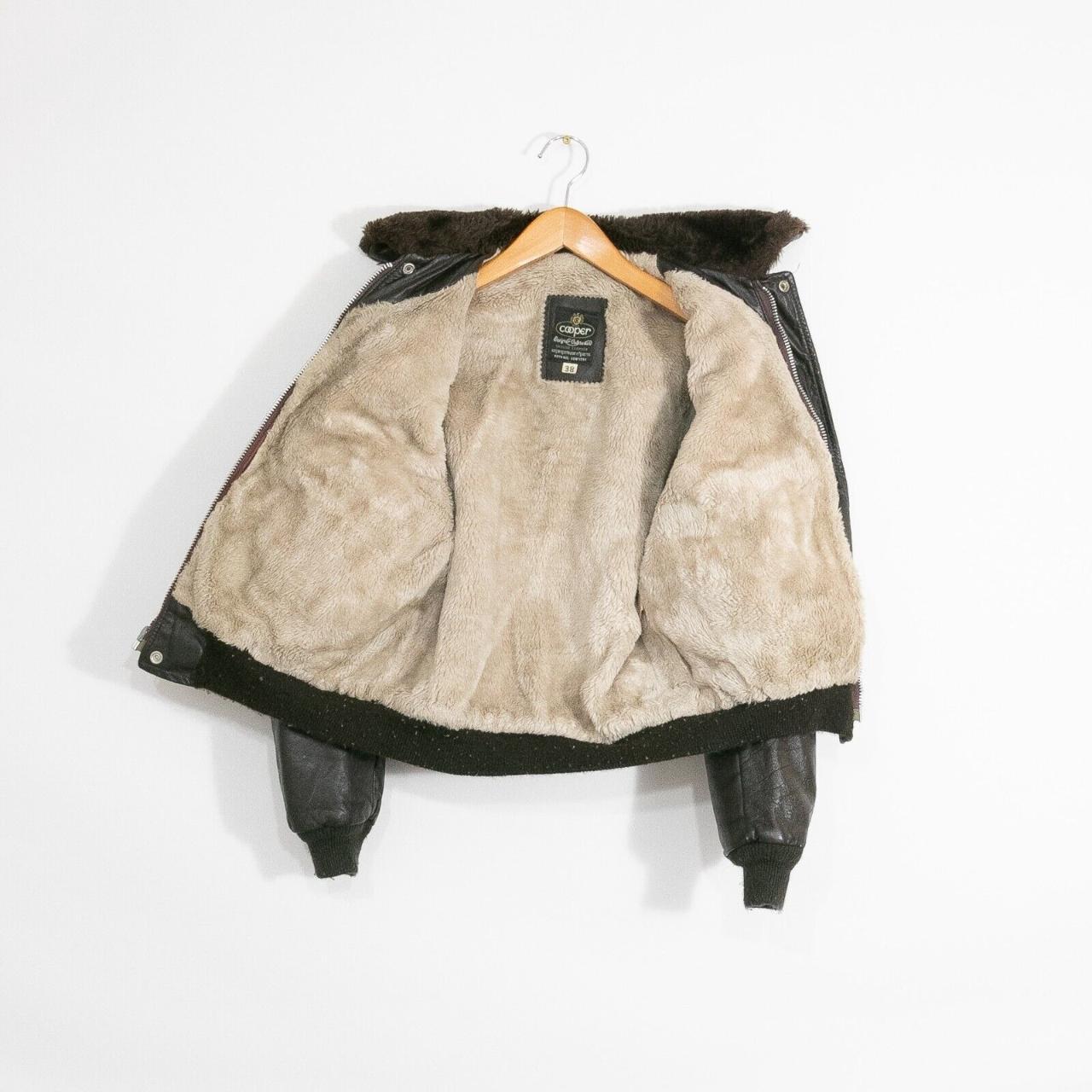Vintage Cooper Leather Bomber Jacket. Made in... - Depop