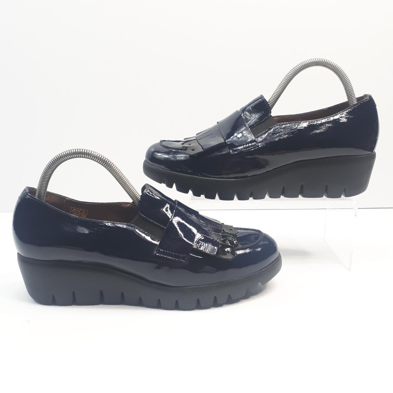 WONDERSFLY NAVY/BLUE TASSELLED PATENT LEATHER... - Depop