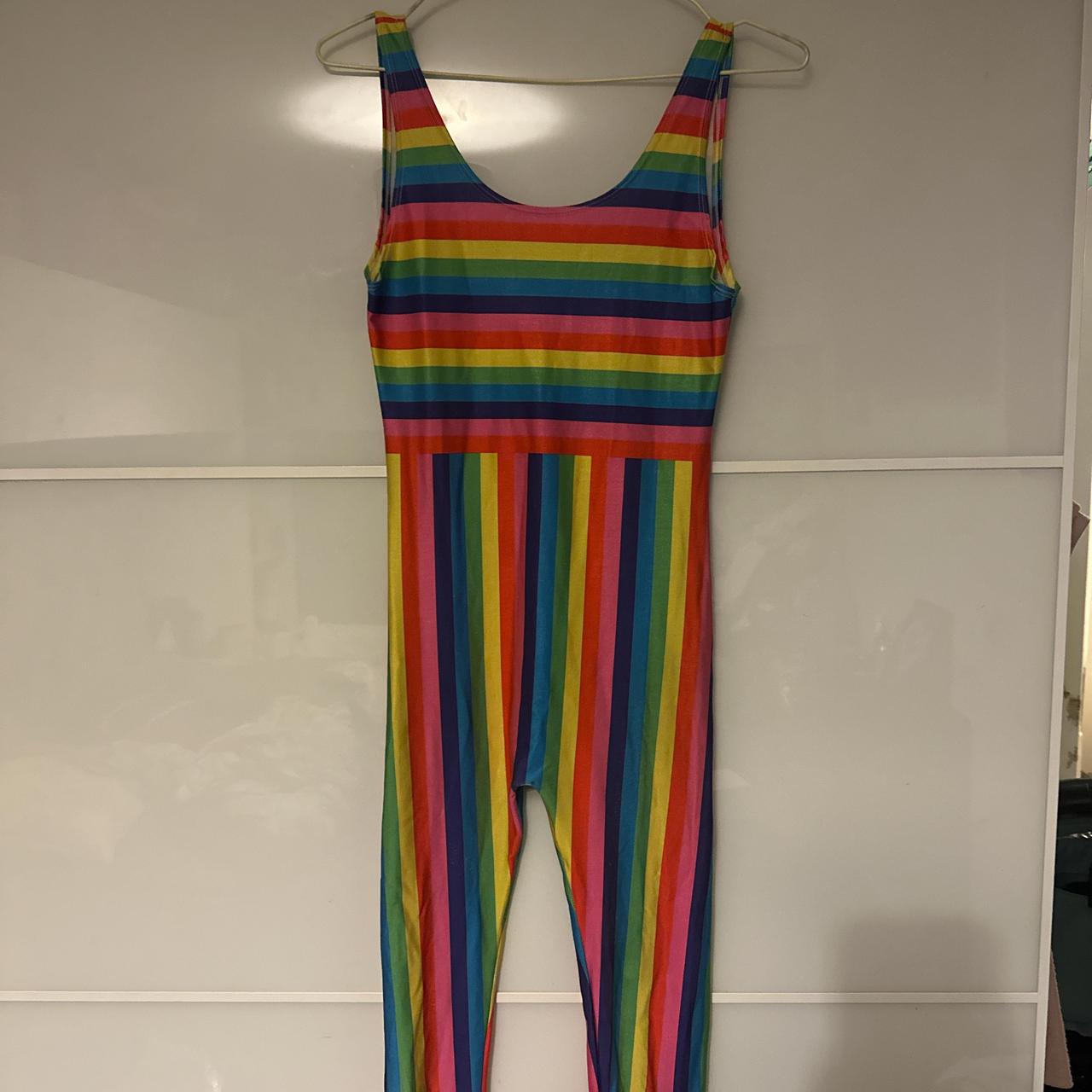 Minga London Rainbow unitard Catsuit perfect for... - Depop