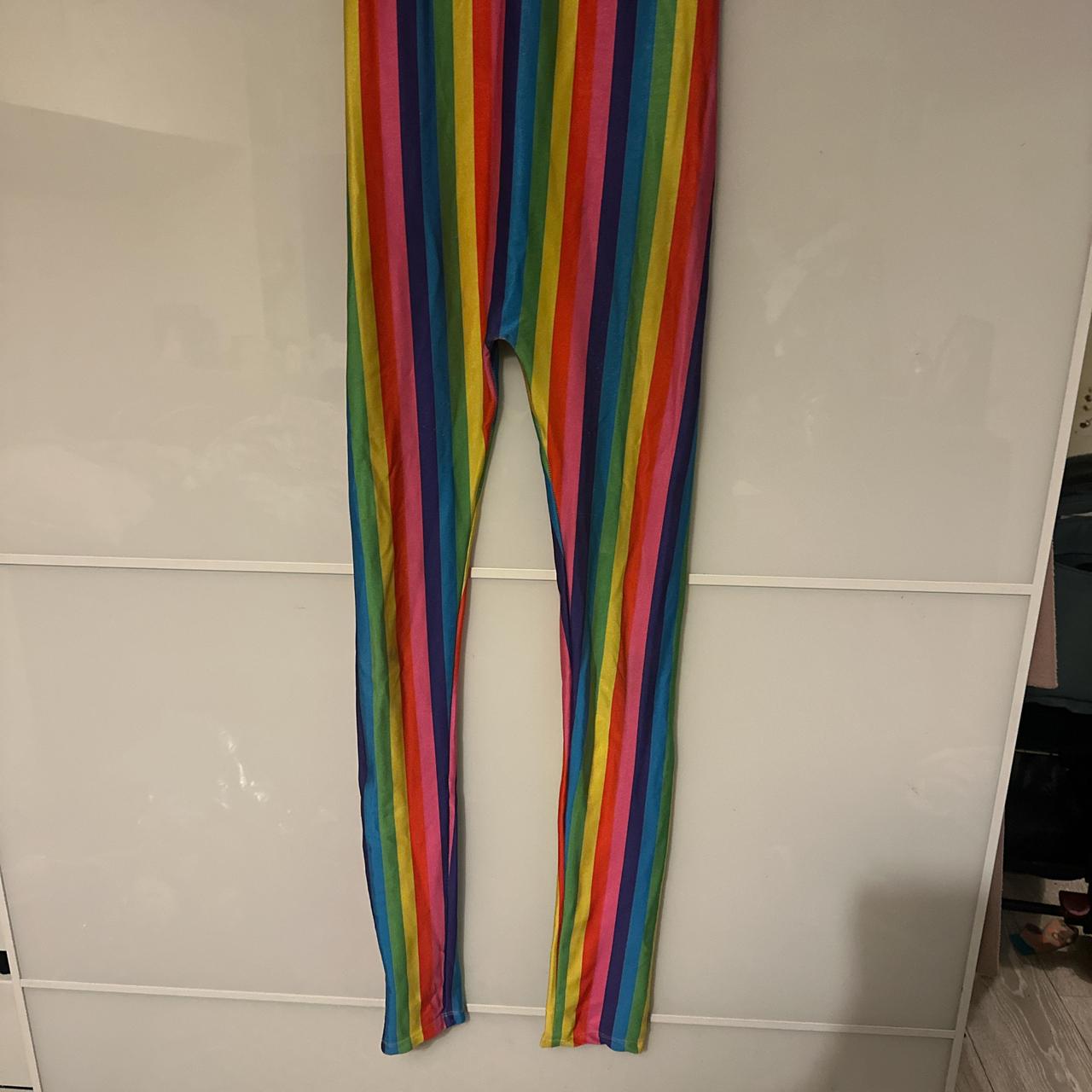 Minga London Rainbow unitard Catsuit perfect for... - Depop