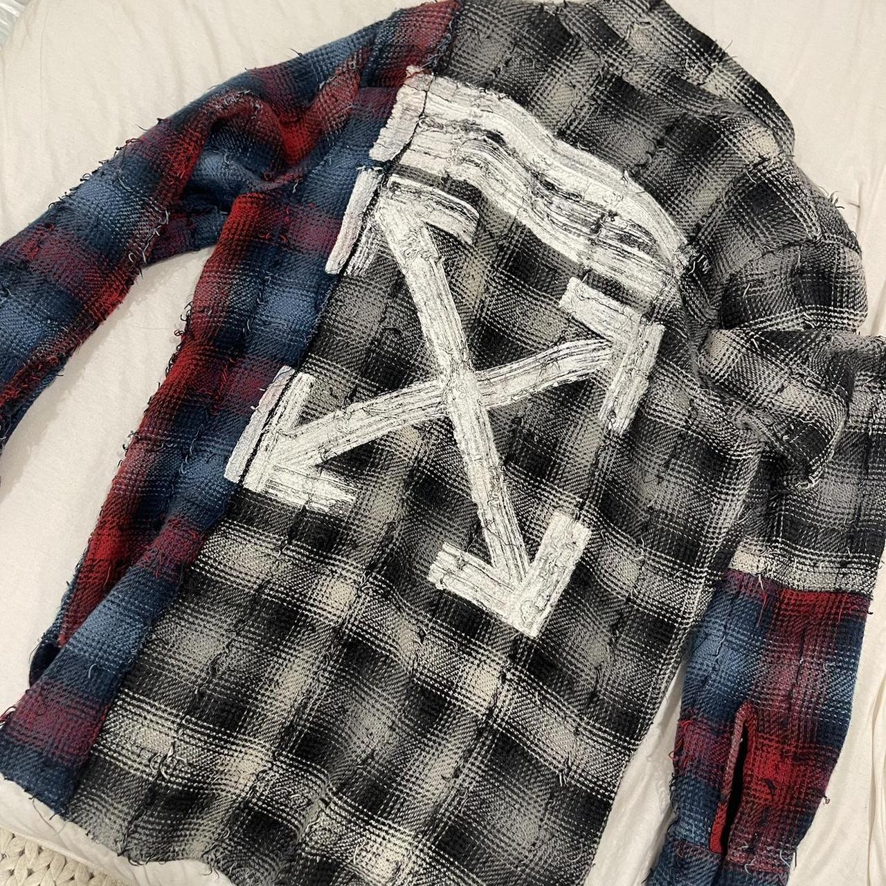 Vintage runway off white flannel would fit size... - Depop