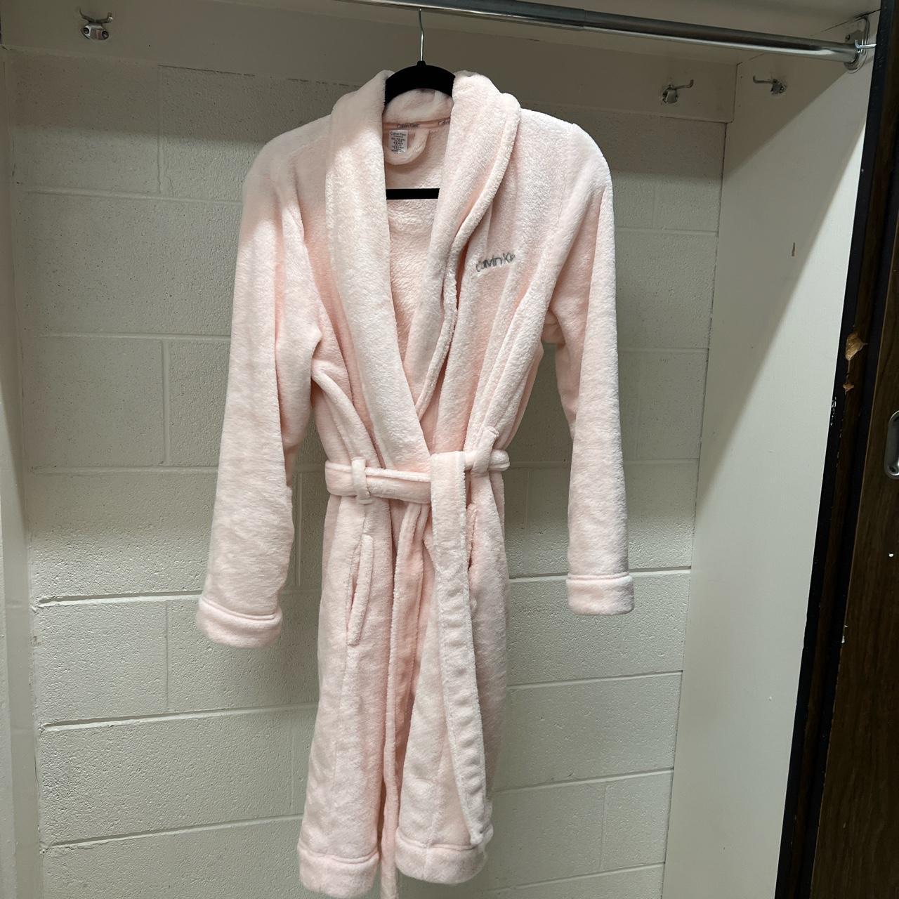 Calvin Klein light pink cozy robe bought from... - Depop