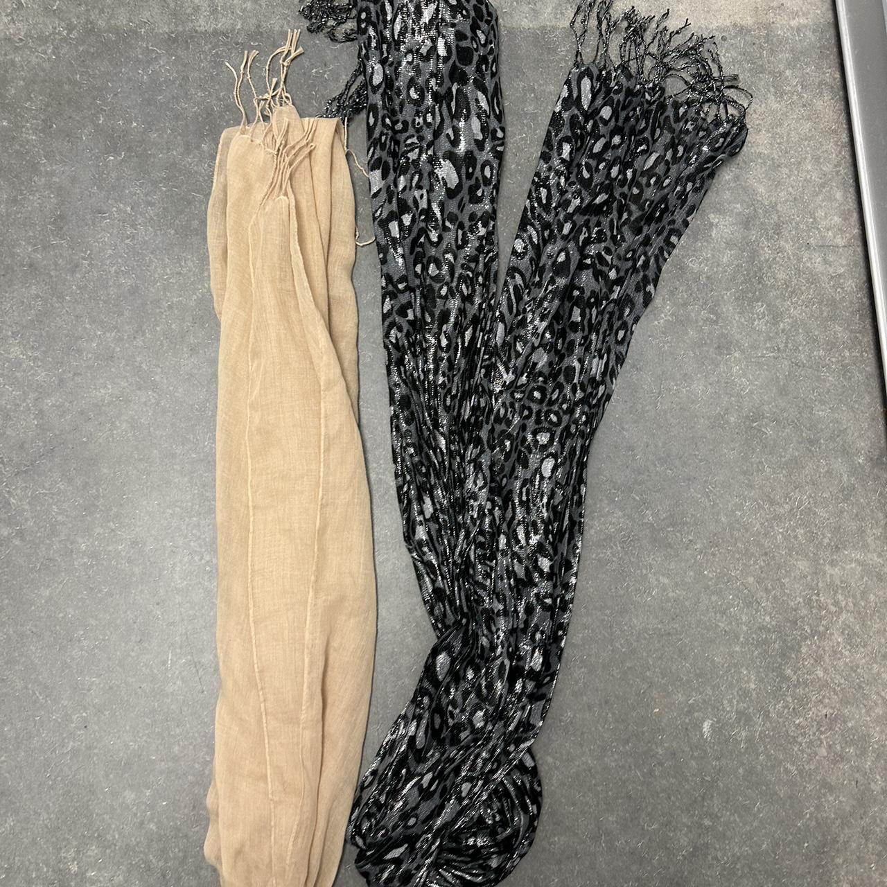 Y2k 2 scarf scarves skinny scarf lot cheetah is 68”... - Depop