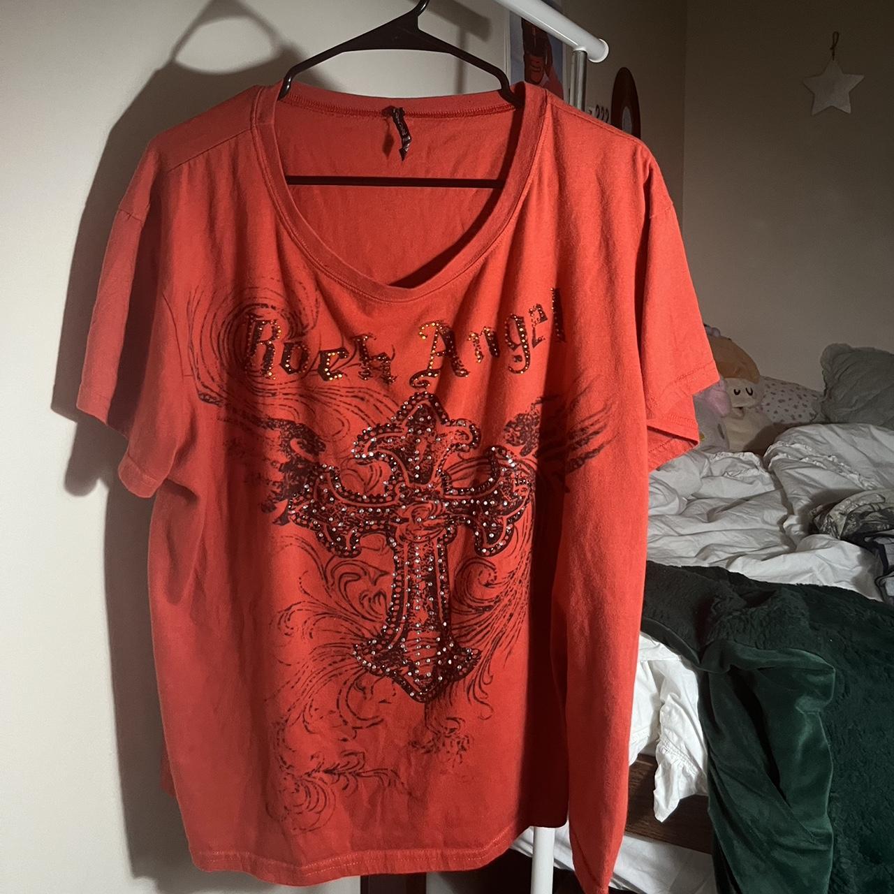 Oversized rock Angel top... - Depop