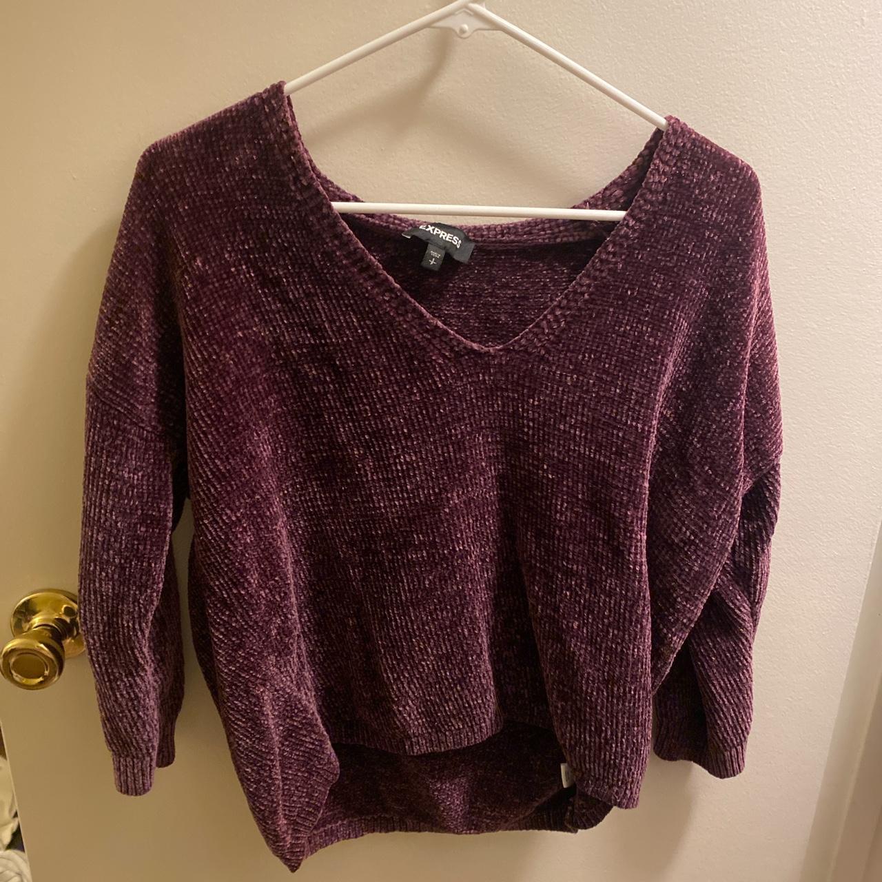 purple express sweater size small #express #sweater... - Depop