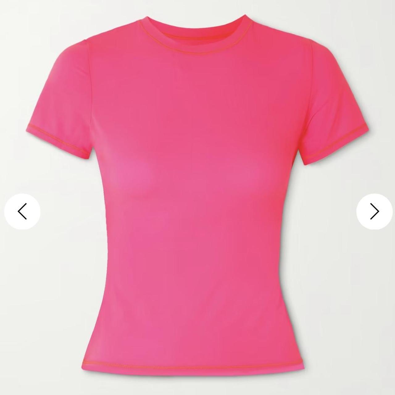 Skims fits everybody tee in neon pink Size... - Depop