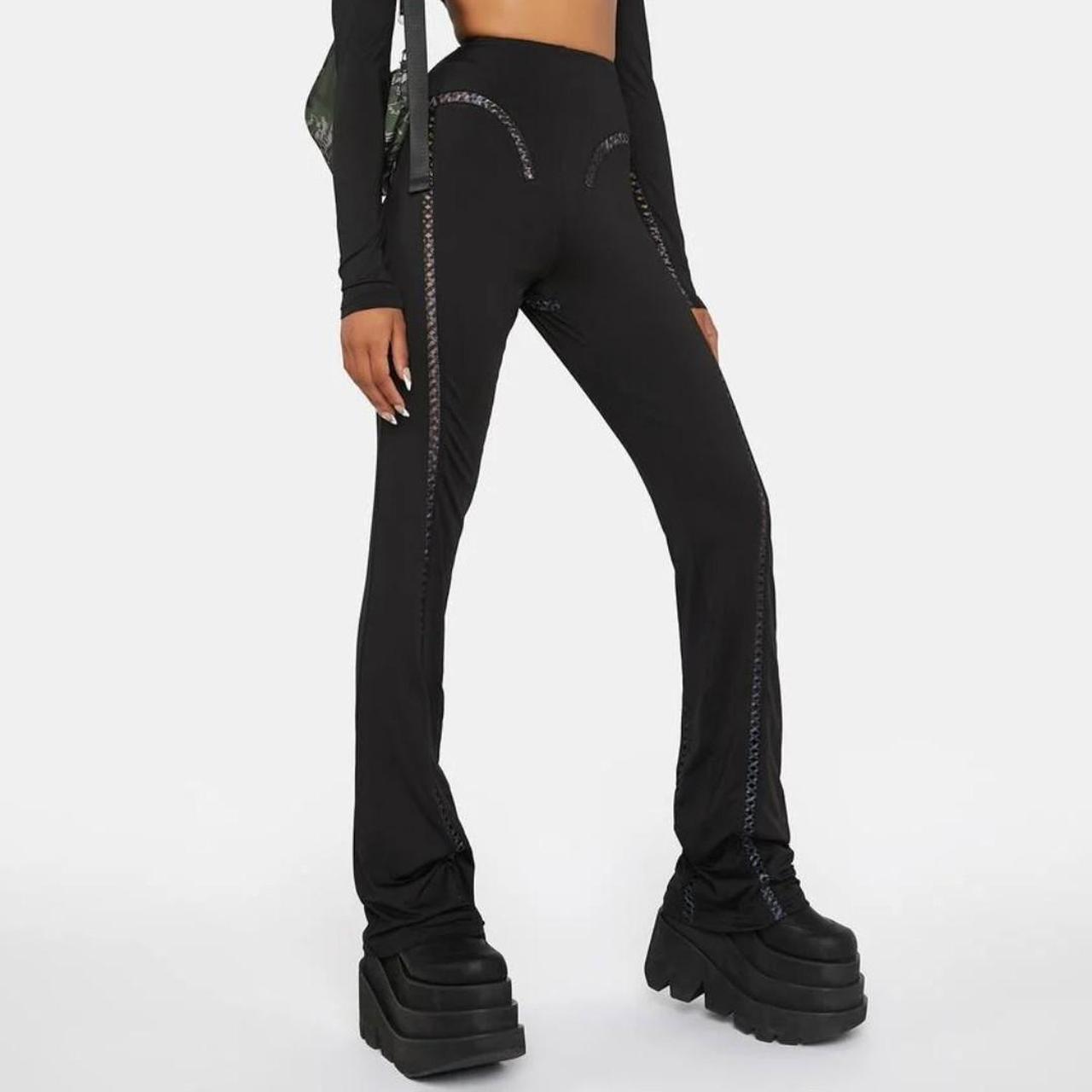 The Kript Black Sarff Cut Out Leggings Size S,... - Depop