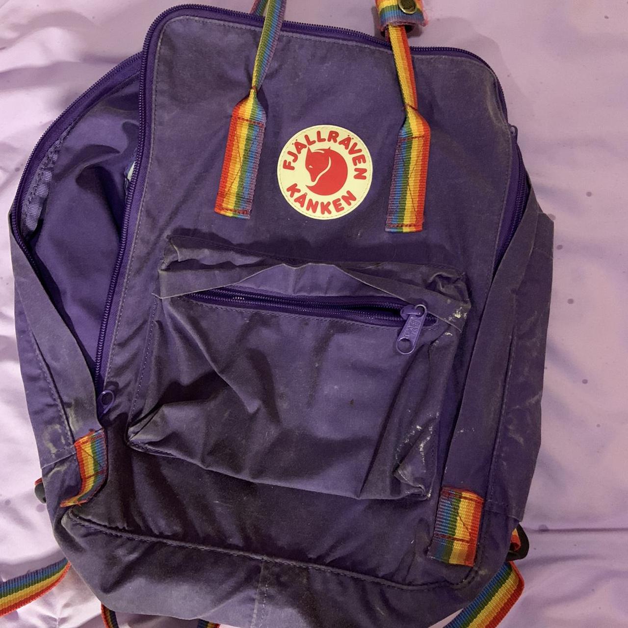 Fjallraven kanken purple rainbow bag Standard size... - Depop