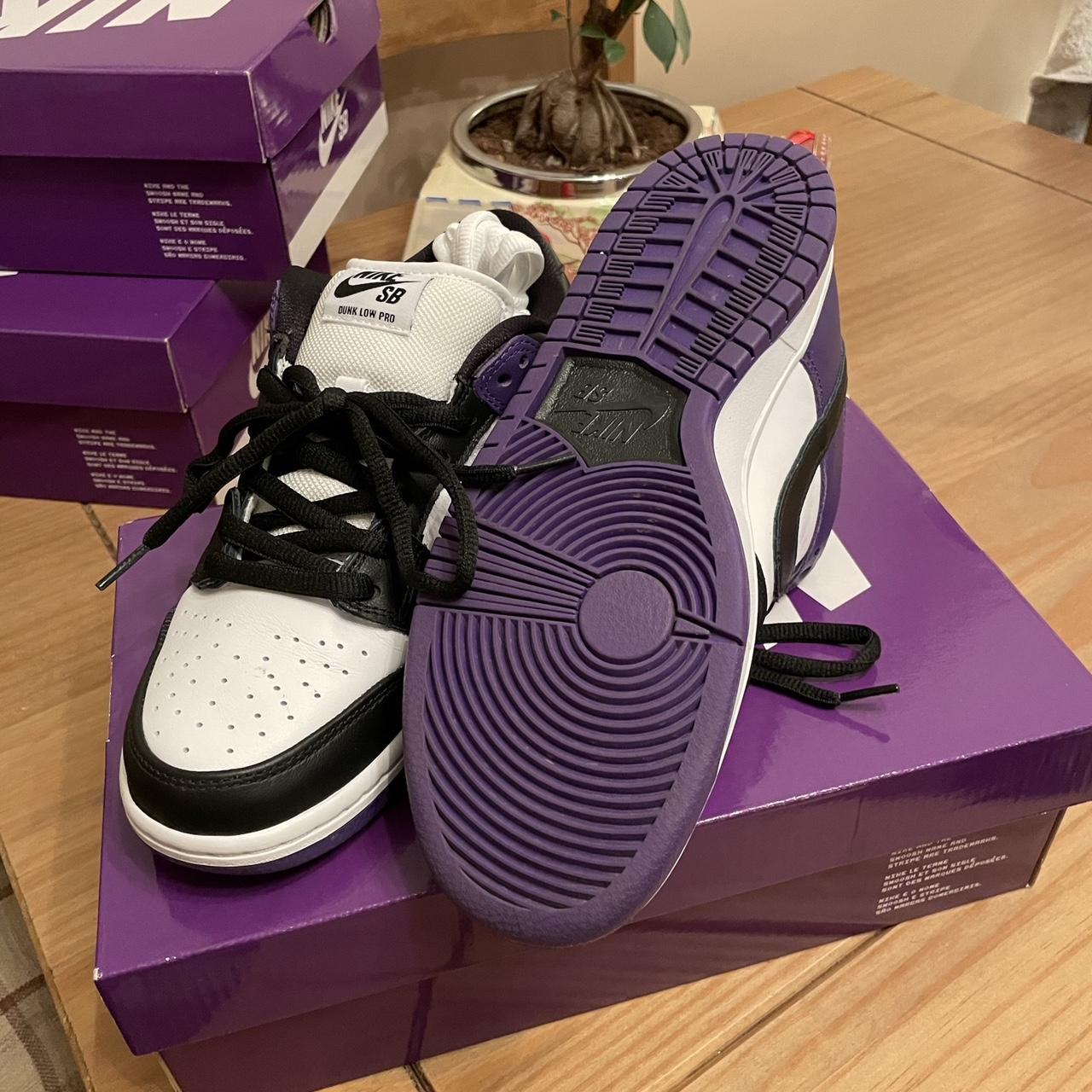 Nike sb dunk purple courts. Worn a couple times,... - Depop
